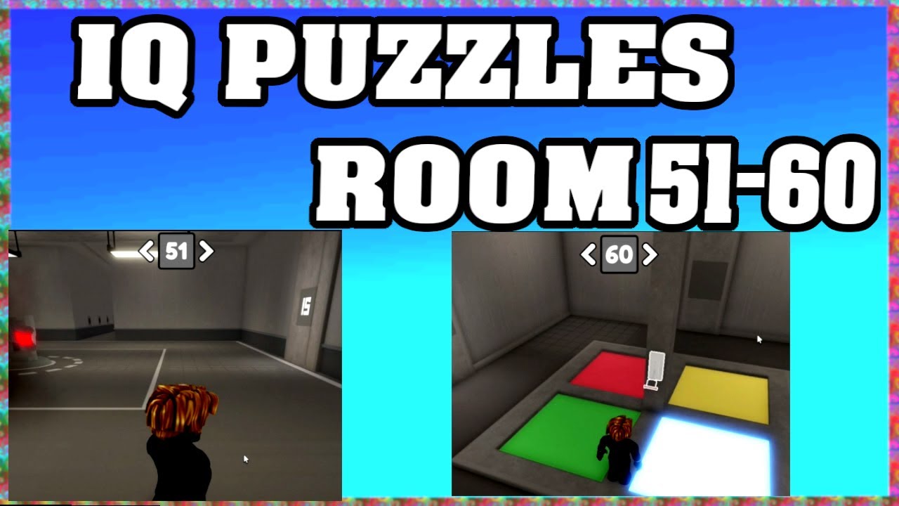 ROOM 51-60 IQ PUZZLES Roblox Walkthrough [Full Guide English] - YouTube