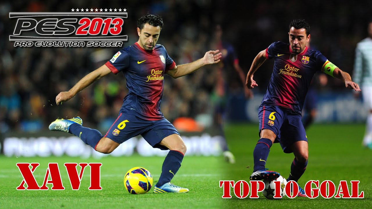 XAVI top 10 goals PES13 - YouTube
