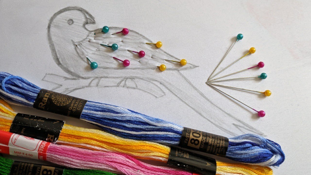 Very Very Easy Hand Embroidery Bird 🐦 Design trick | Amazing & Simple ...