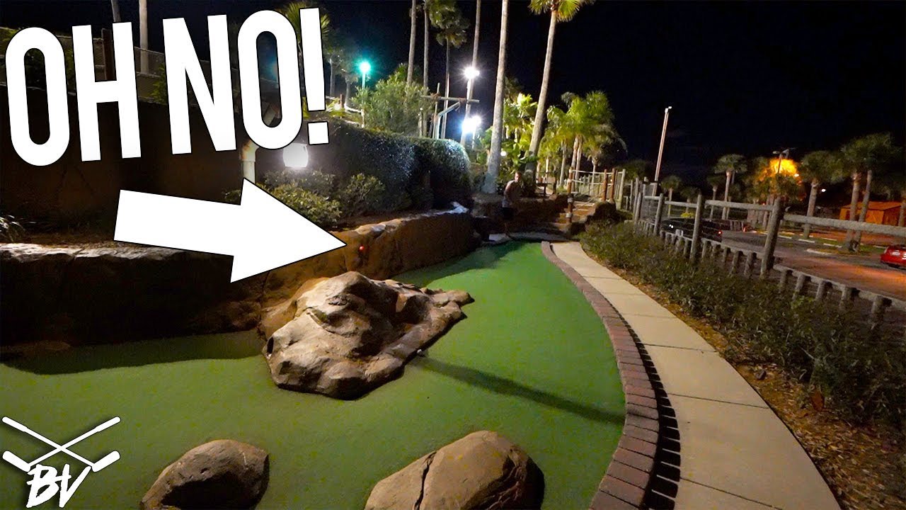 MINI GOLF SHOT GOES WRONG + CRAZY MINI GOLF HOLE IN ONE! - YouTube