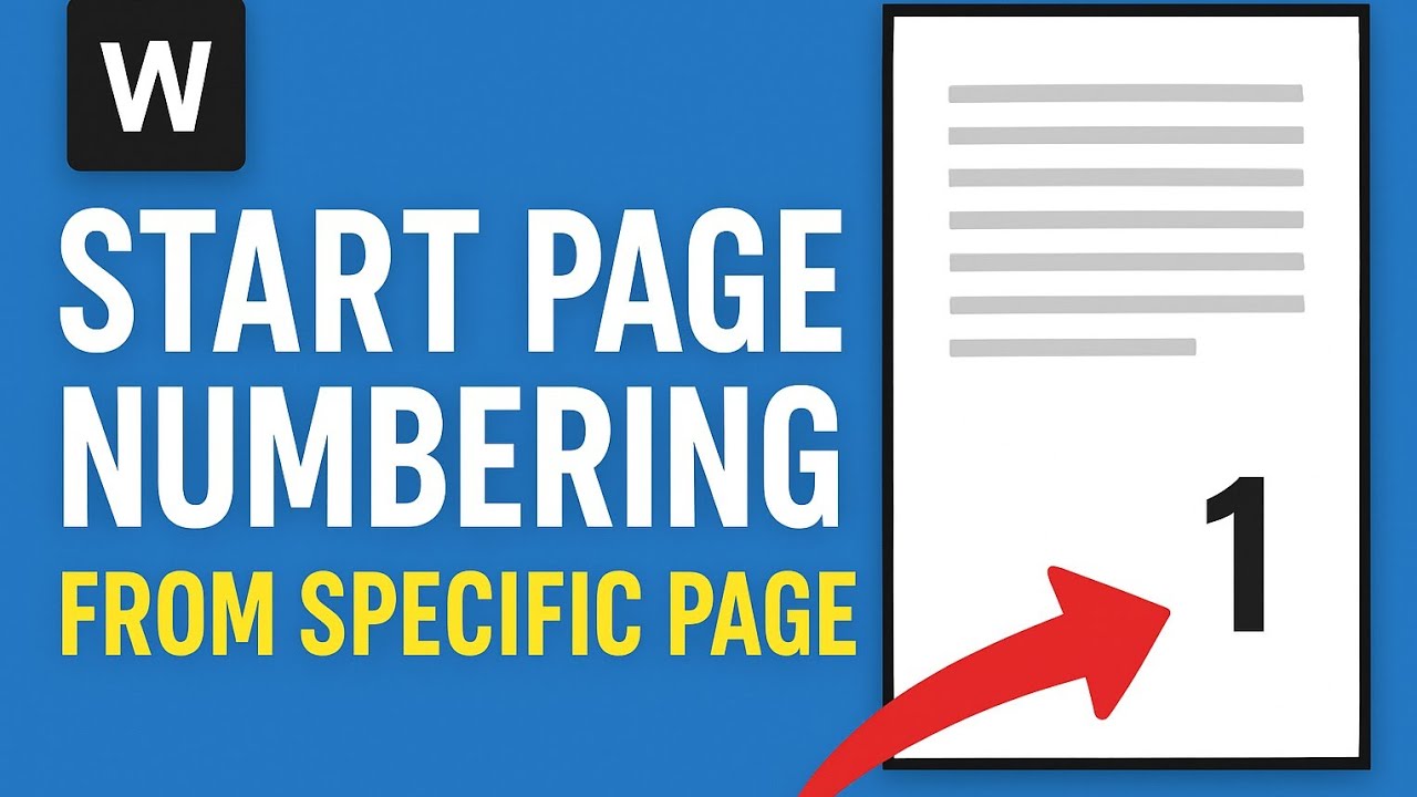 How to Start Page Numbering from Specific Page in Word | insert Page ...