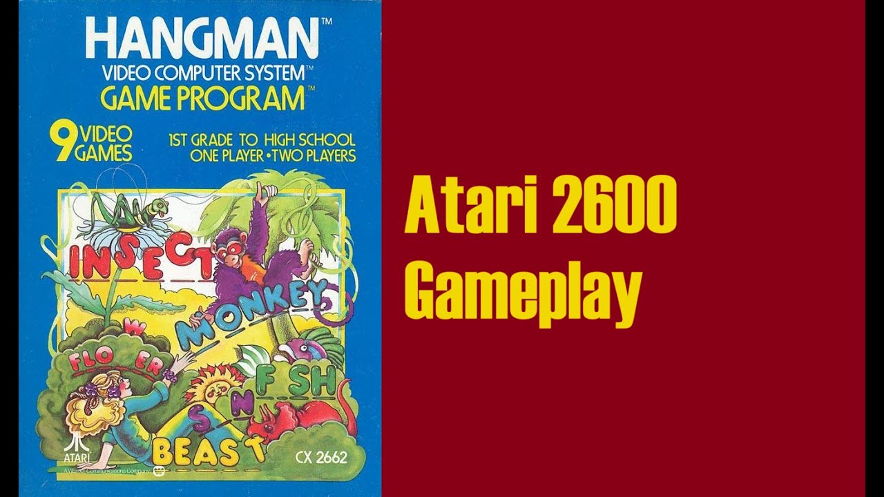 Hangman Atari 2600 Gameplay - YouTube