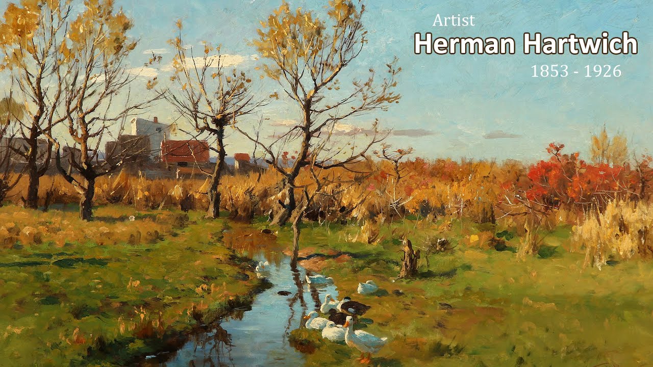 Artist Herman Hartwich (1853 - 1926) | German American landscape ...