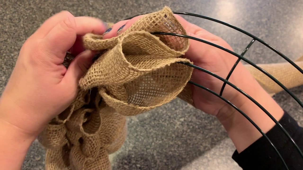 How to Make a Burlap Wreath - YouTube