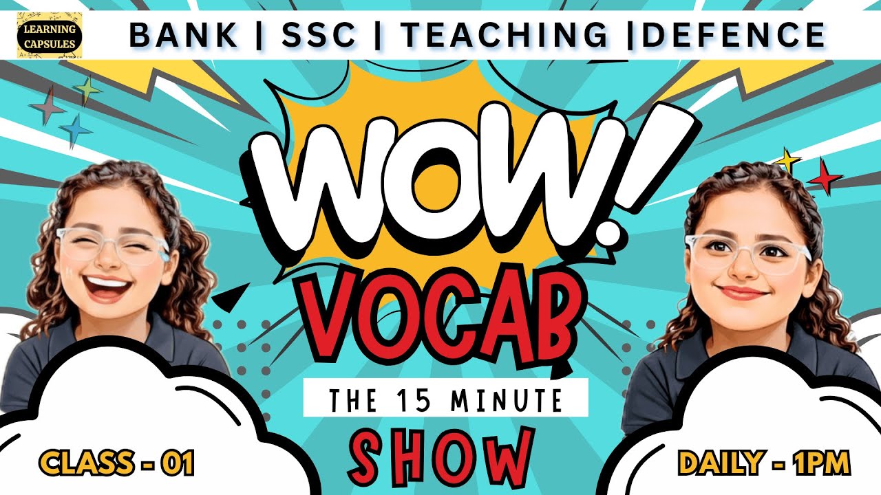 WOW VOCAB | English Vocabulary for Bank, SSC, Defence & Teaching Exams ...