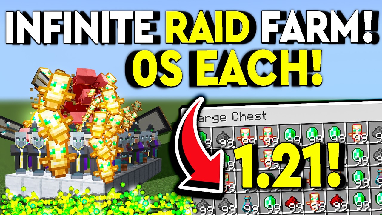 BEST 1.21 INFINITE RAID FARM! Minecraft Bedrock MCPE/Xbox/PS4/Nintendo ...