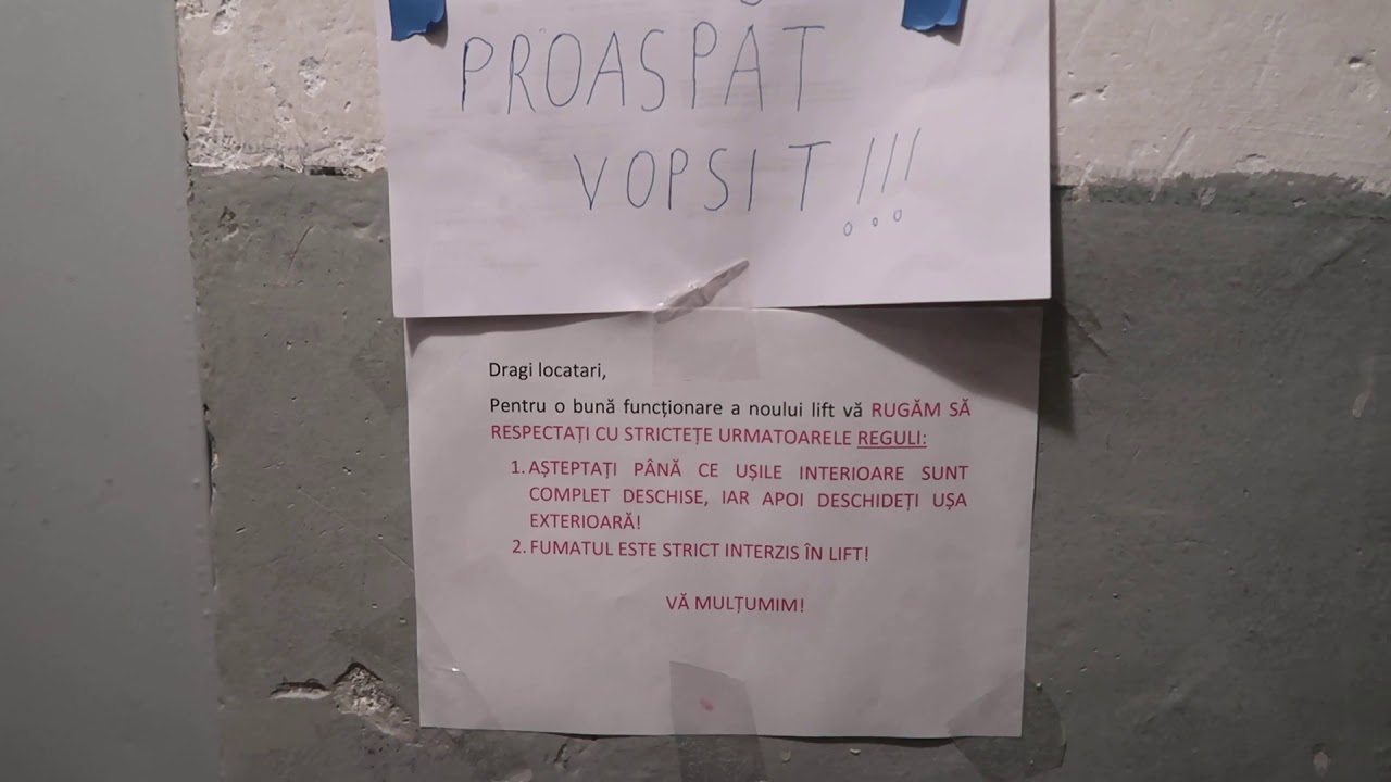 EP # 100 : Liftul nu merge, e scos din functiune pt ca e proaspat ...