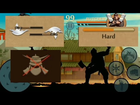 AXES VS BUTCHER NO HELMET DIFFUCTULY HARD SHADOW FİGHT 2 SPECIAL ...