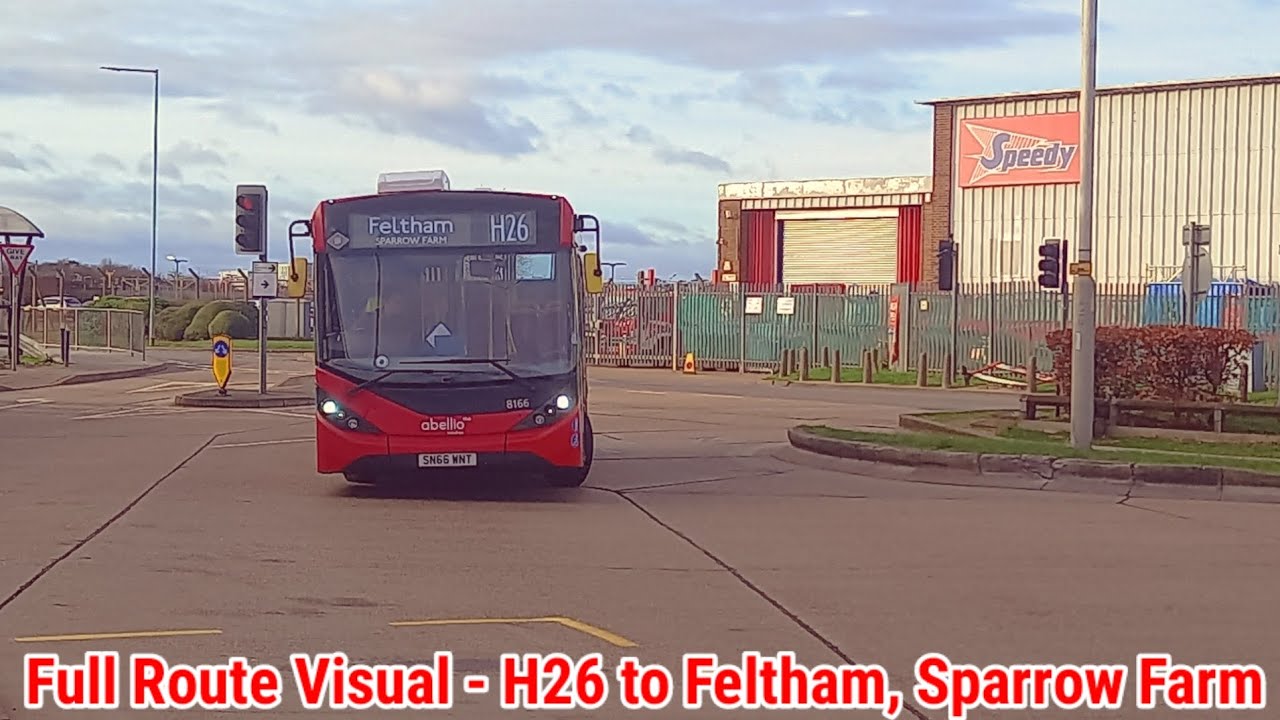 Full Route Visual | London Bus Route H26 - Hatton Cross to Feltham ...