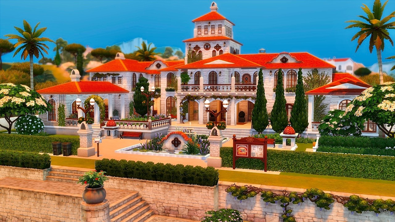 Tour Toscane Castle in Tartosa II The Sims 4 II No CC II Тур по ...