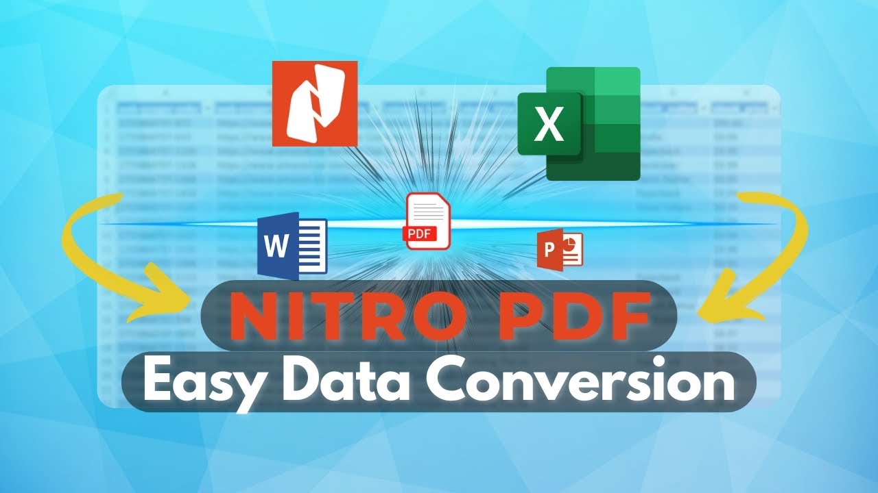 Data Conversion Made Easy with Nitro PDF Pro | Quick Guide - YouTube