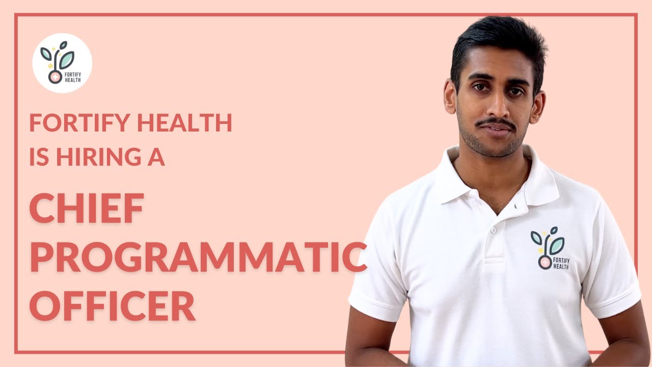 Now Hiring At Fortify Health: Chief Programmatic Officer - YouTube