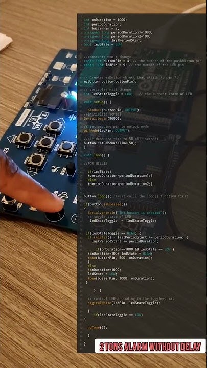 Arduino- Comment réaliser un alarme avec la fonction millis() #shorts #arduino - YouTube