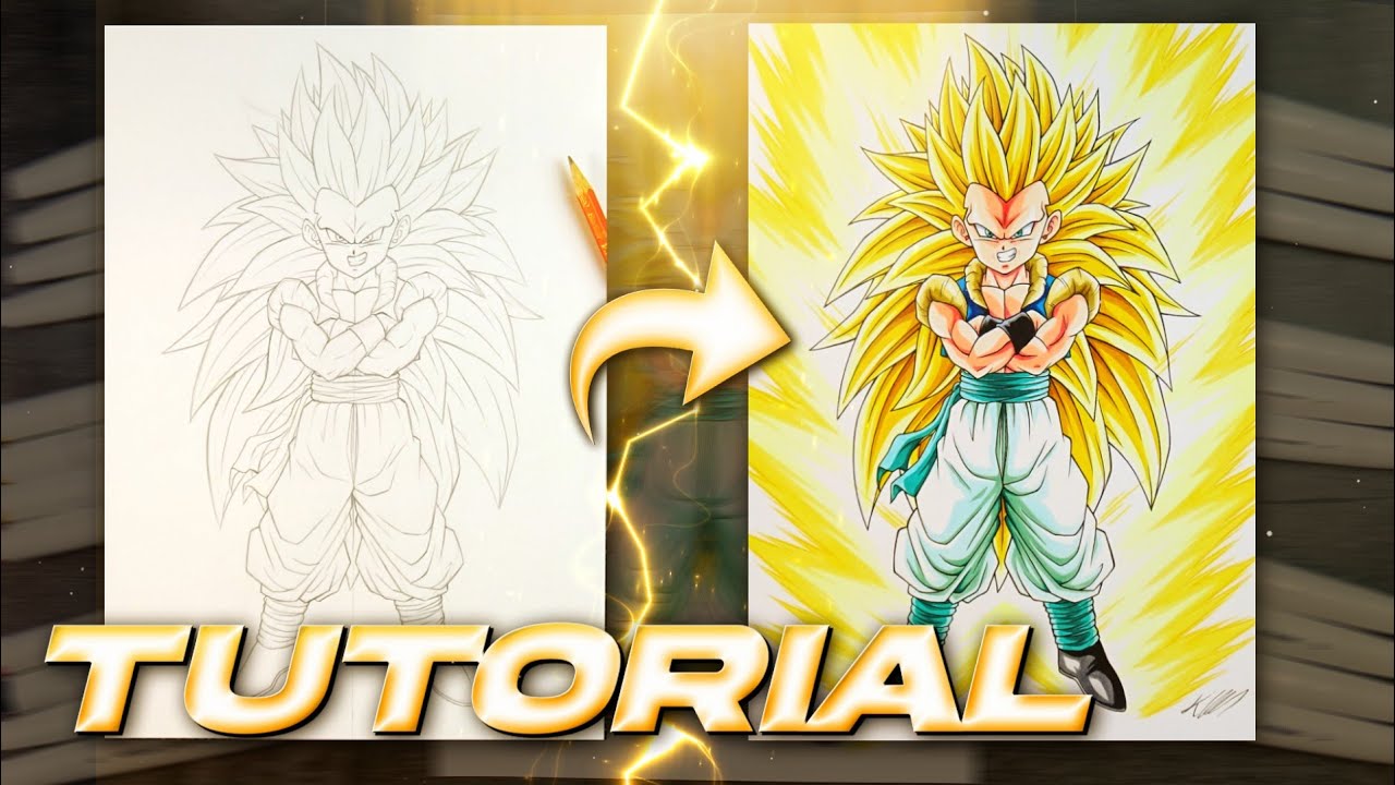 How to Draw Gotenks SSj3 Full Body | Drawing Tutorial - YouTube