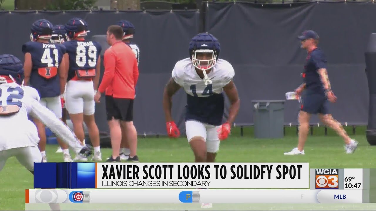 Illini Xavier Scott looks to move into starting role this season - YouTube