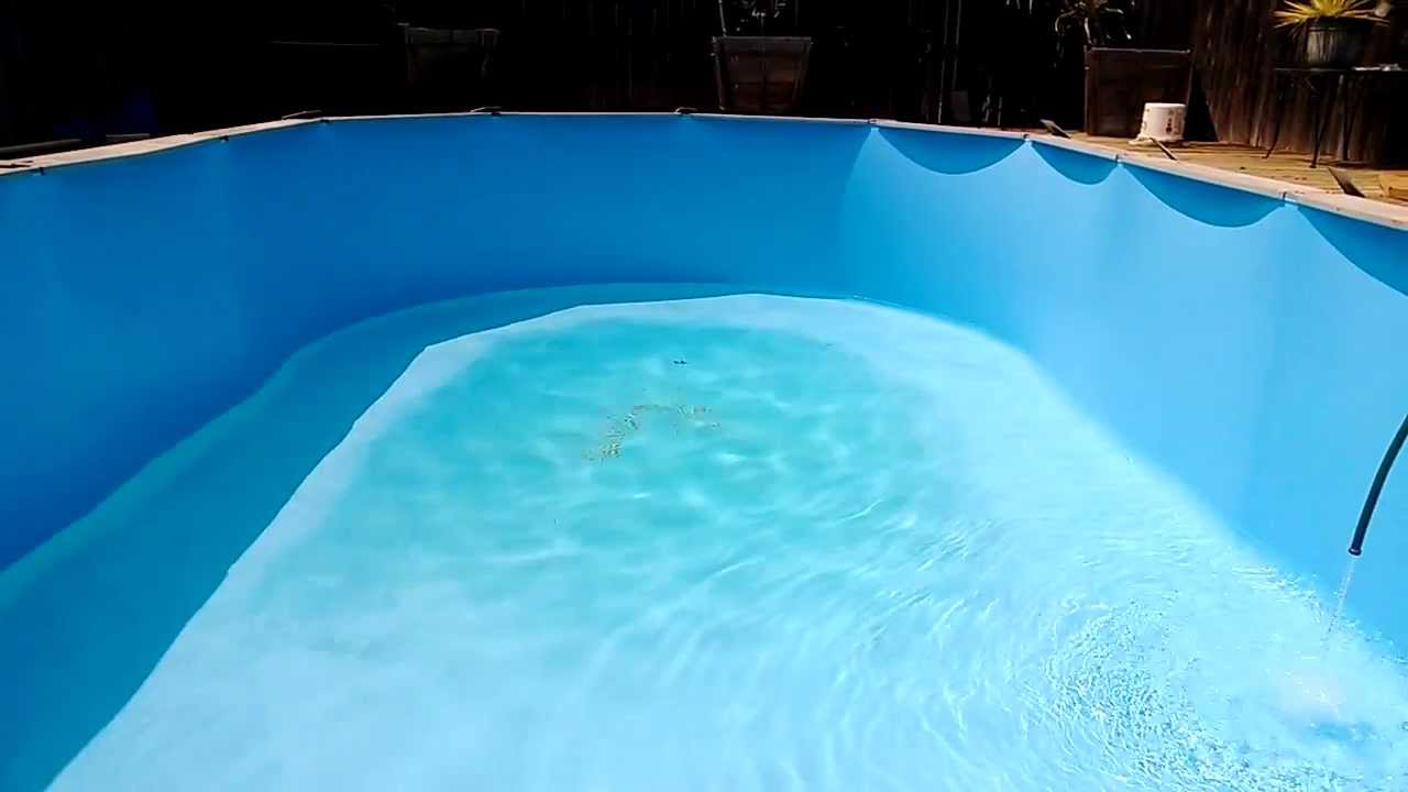 How to repair an above ground swimming pool cave in video #4 of 4 - YouTube