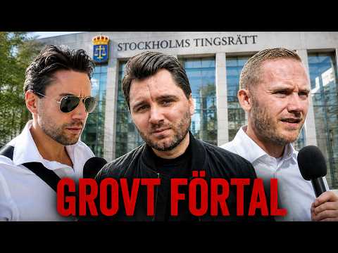 Barnrättsaktivisten Jonatan Alfvén tar emot sin dom vid Stockholms tingsrätt