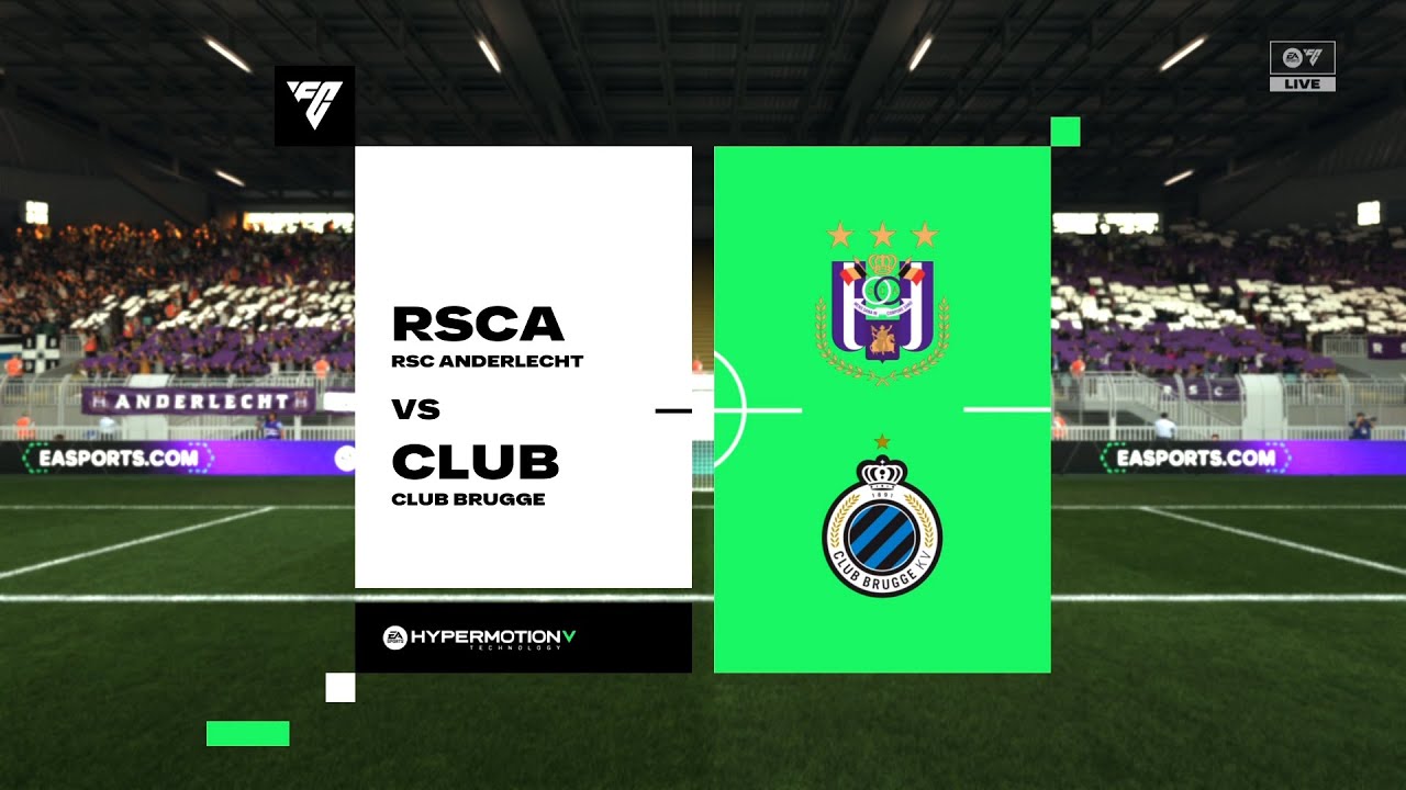 RSC ANDERLECHT vs CLUB BRUGGE | Belgium: Jupiler Pro League | FC 26 ...