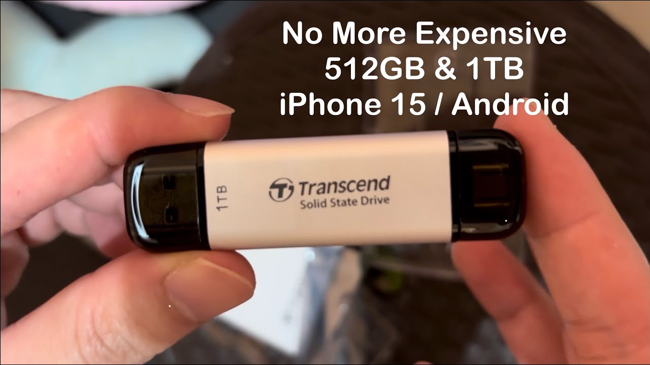 Transcend Portable SSD Type C USB for my iPhone 15 & Android / Plus Pro ...