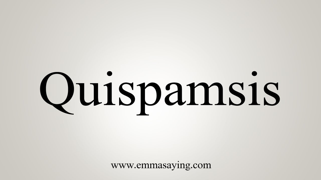 How To Say Quispamsis - YouTube