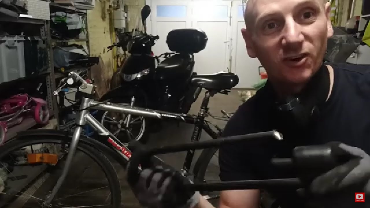 How long to break a steel U lock with angle grinder? - YouTube