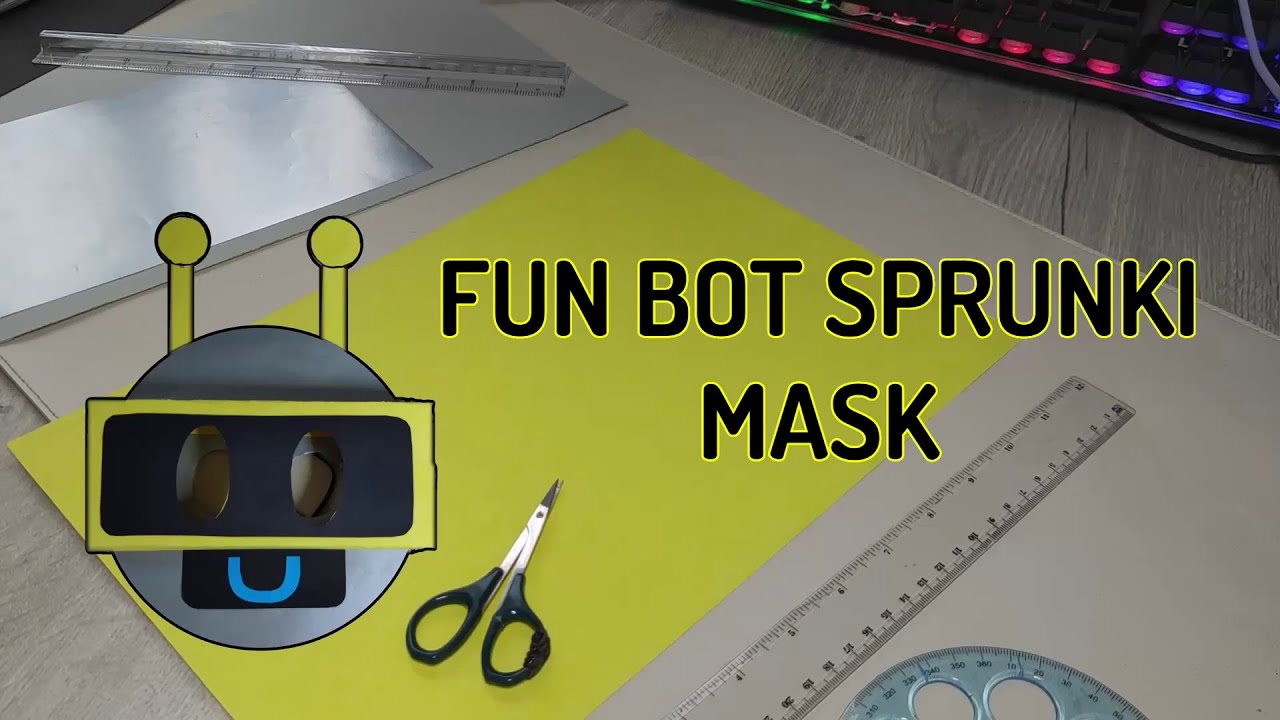 I made Fun Bot Sprunki Mask from paper - YouTube