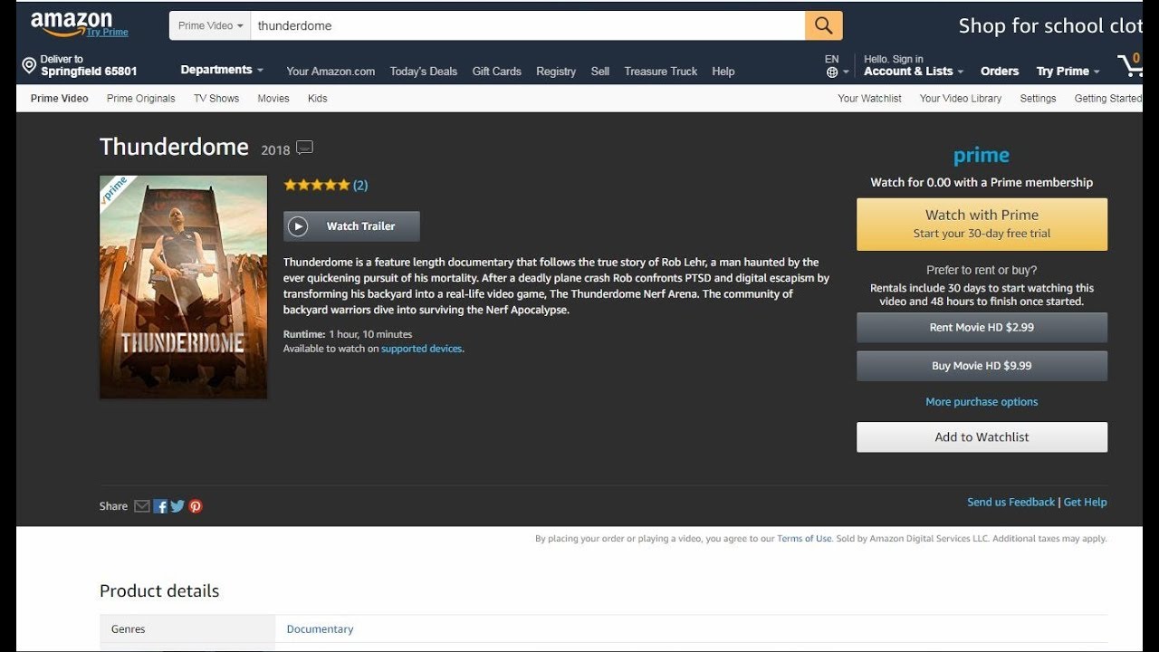 Thunderdome Now On AMAZON PRIME - Free Watch With Membership - YouTube