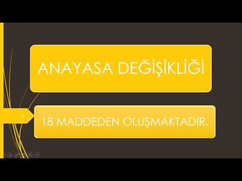 anayasa değişikliği 18 madde