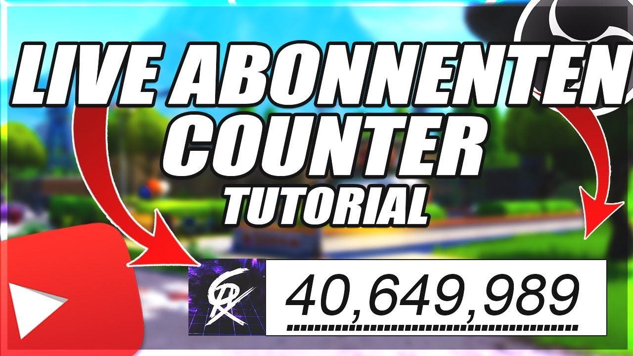 YouTube ABONNNTEN Zahl im STREAM Anzeigen!(Realtime)OBS LIVE SUB ...
