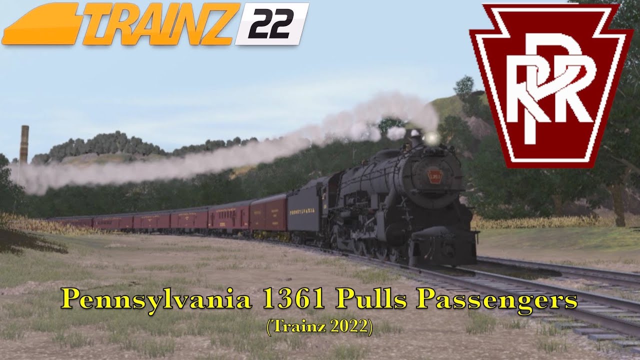 Pennsylvania 1361 Pulls Passengers (Trainz 2022) - YouTube