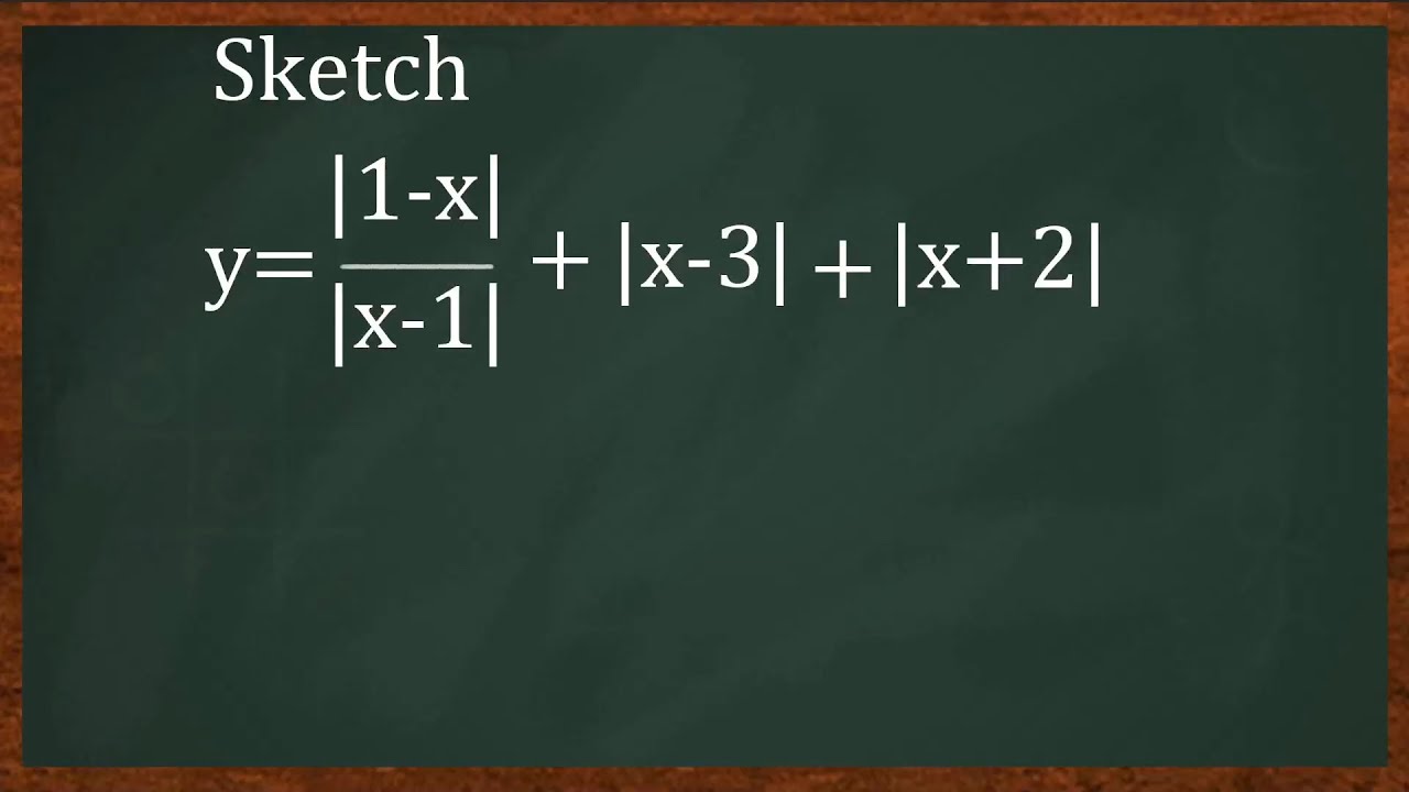 Sketch y=l1-xl/lx-1l+lx-3l+lx+2l - YouTube