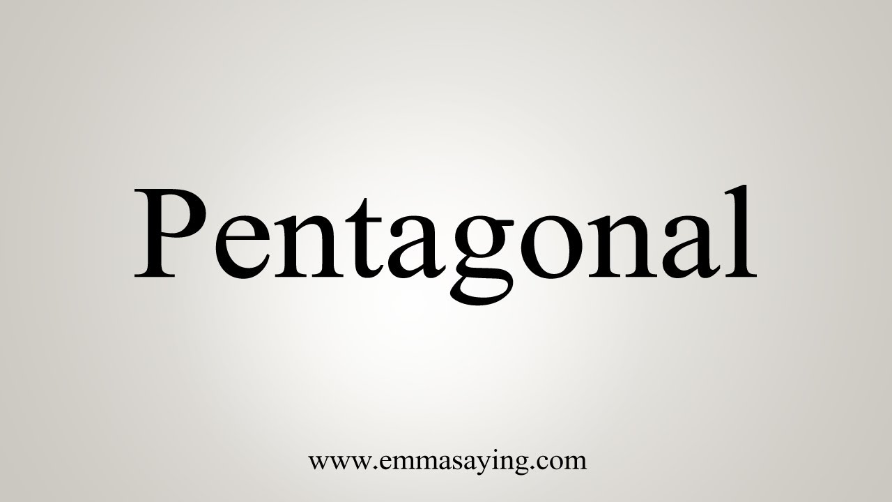 How To Say Pentagonal - YouTube