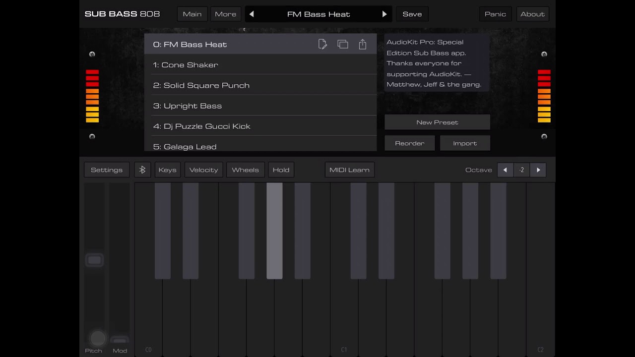 Sub Bass 808 from AudioKit - All presets - How does it sound? - YouTube
