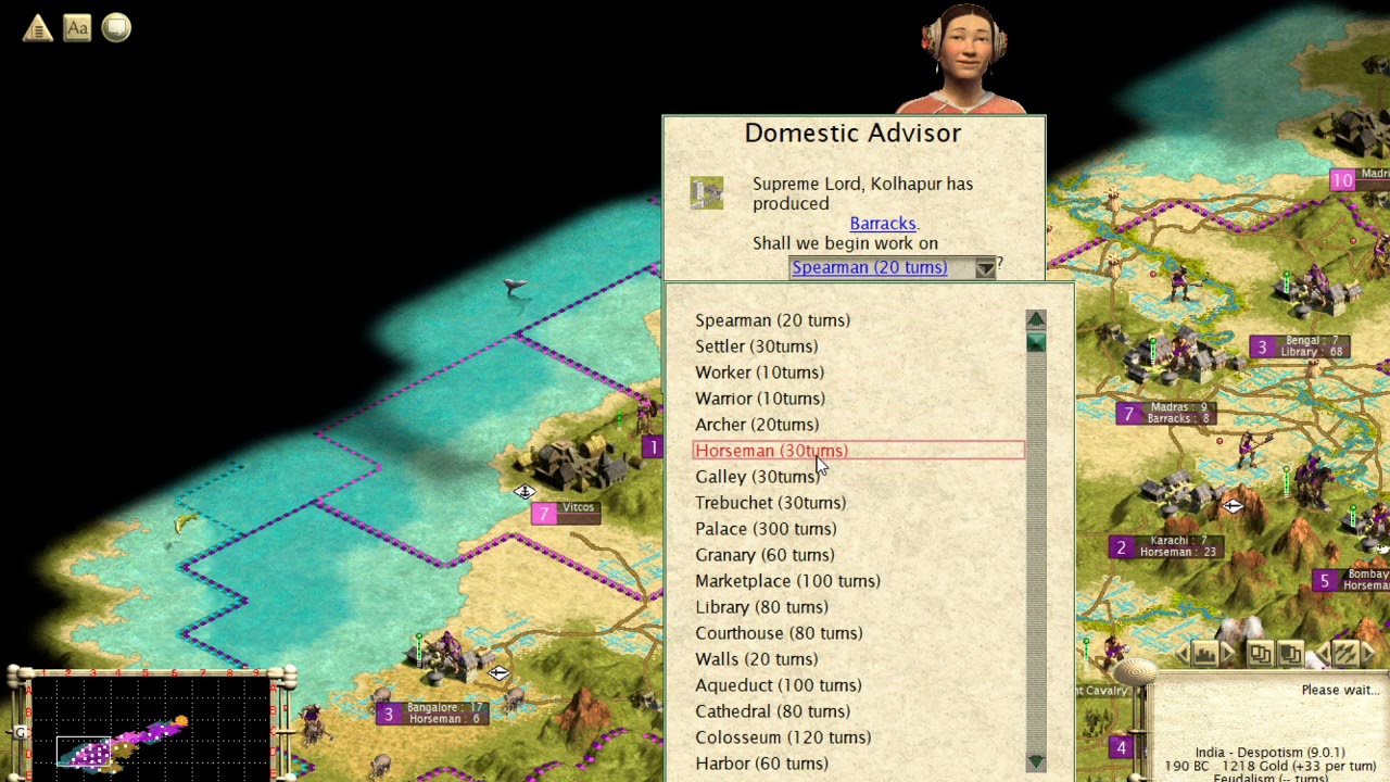 Gandhi Plays Civ 3 On Sid Part 3 - YouTube