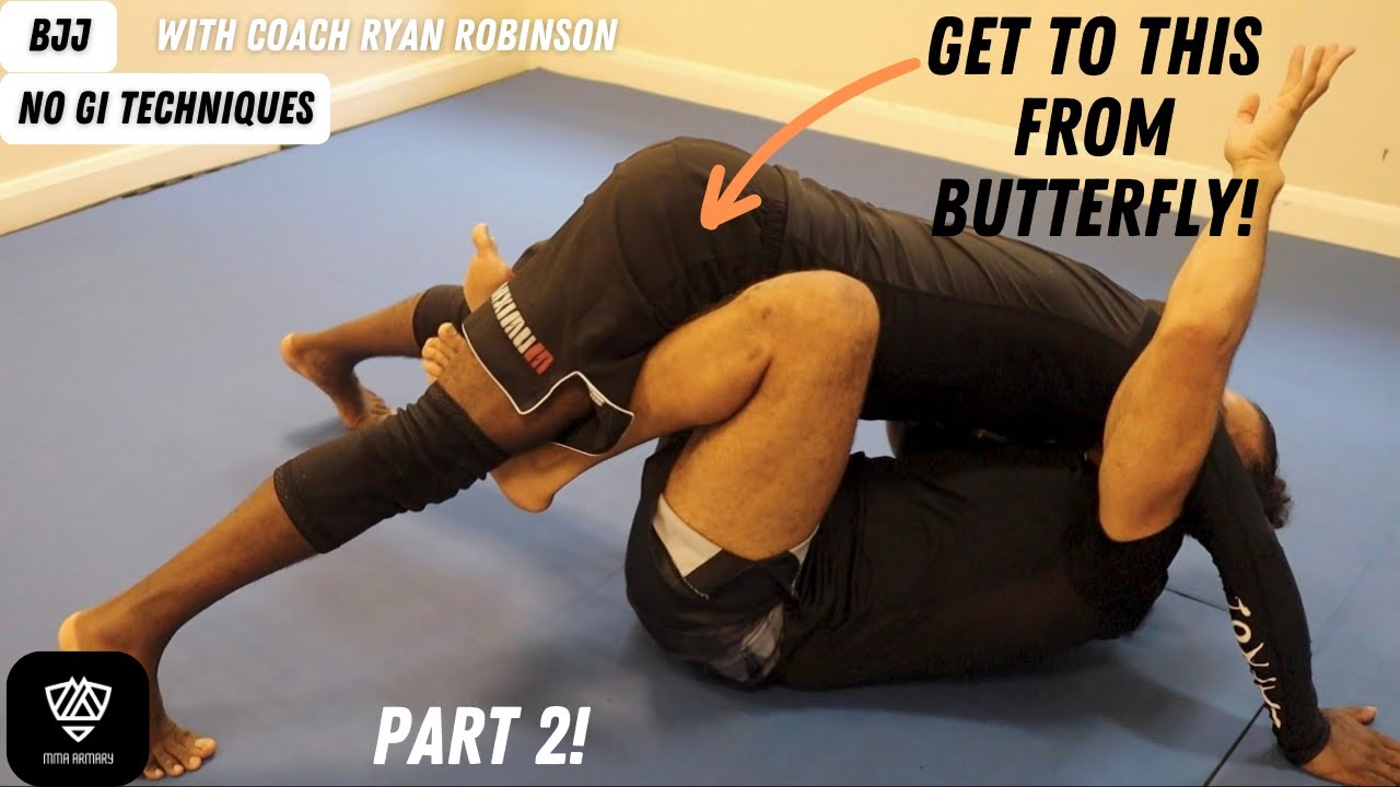 Back Take From Butterfly! Part 2 - BJJ No Gi Techniques - YouTube