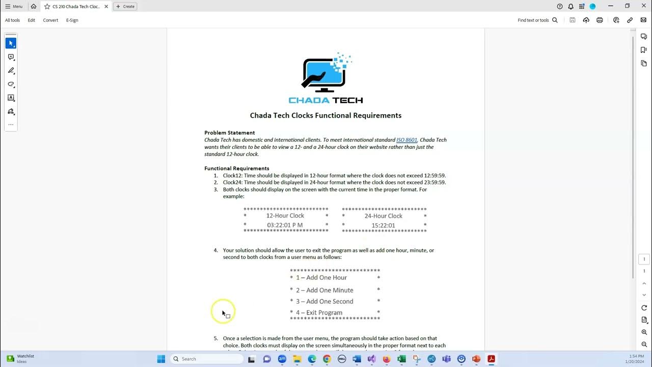 CS210 ChadaClock Intro Project One - YouTube