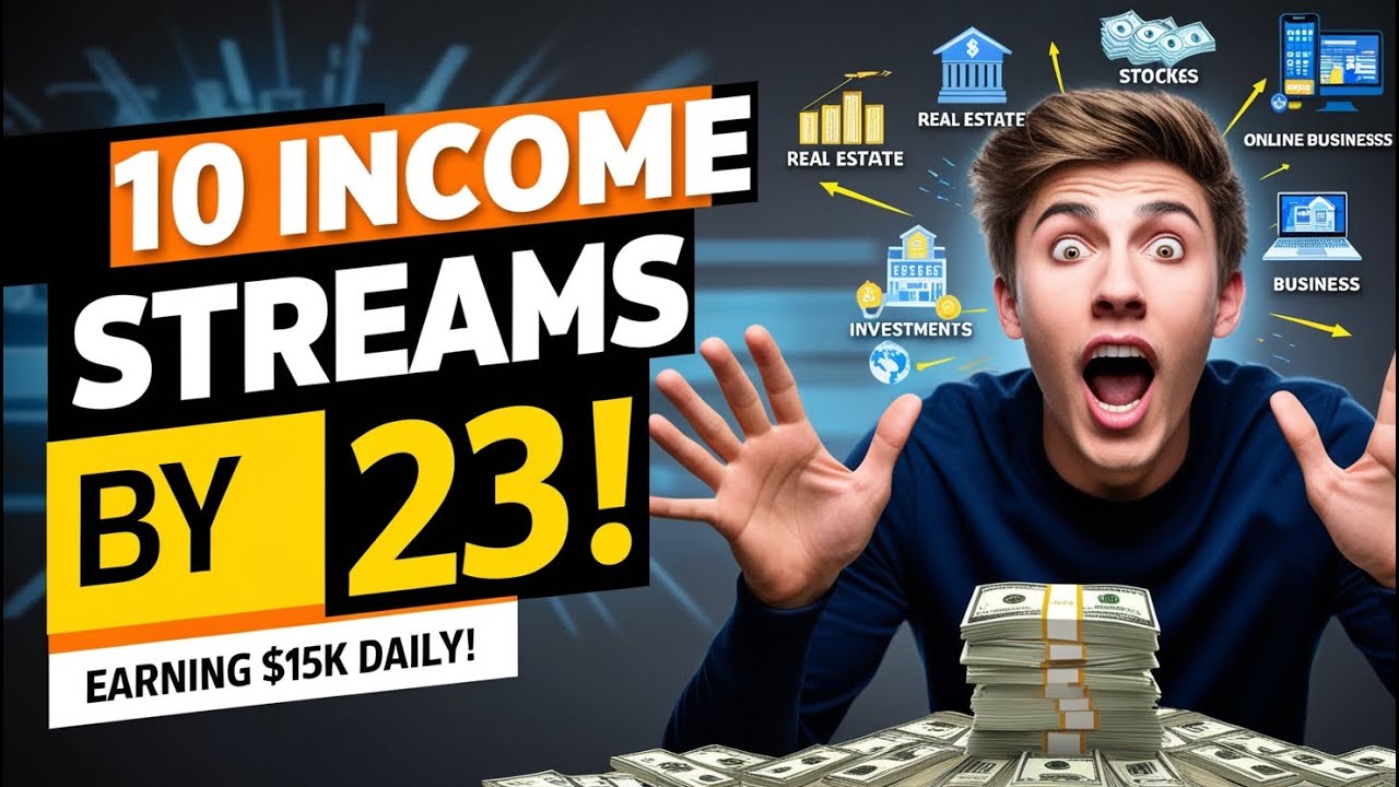 How I Built 10 Income Streams by 23 – Earning $15K Daily! | Make Money ...