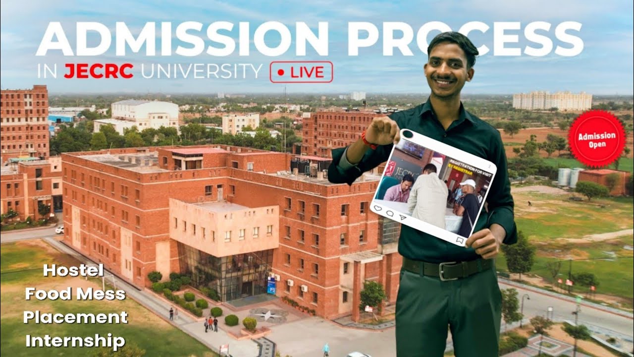 JECRC University Jaipur 🔴LIVE Admission Process 2025 | Reviews + Hostel ...