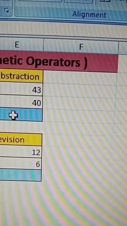 Arithmetic Operators In Excelshorts Excelshortsvideo Excelexceltips Exceltricks