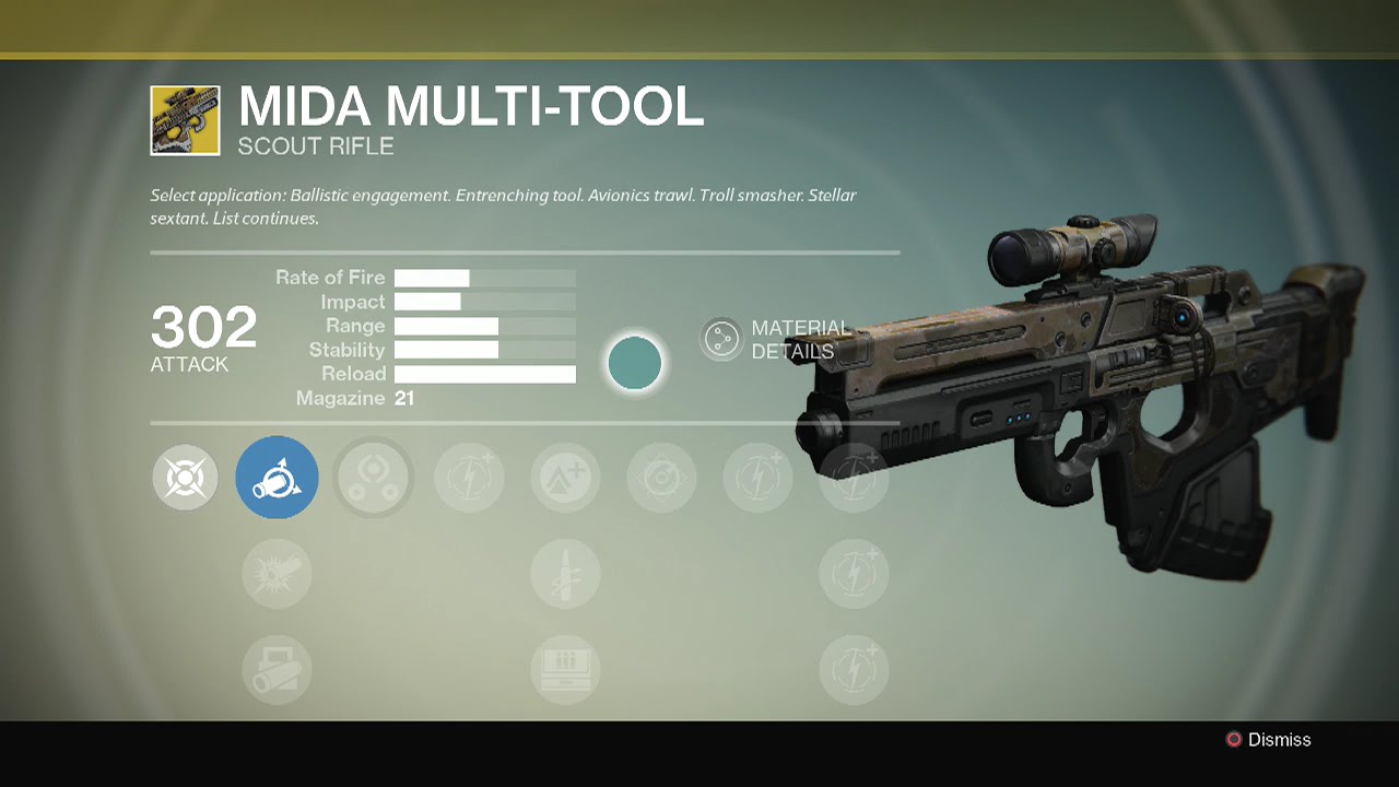 MIDA MULTI-TOOL - Exotic weapon Guide - Destiny - YouTube