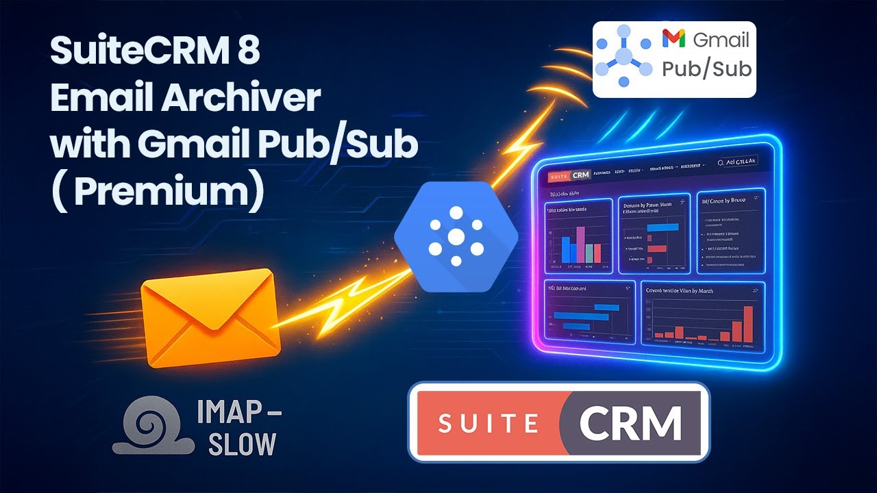 SuiteCRM 8 Email Archiver with Gmail Pub/Sub (Premium) - YouTube