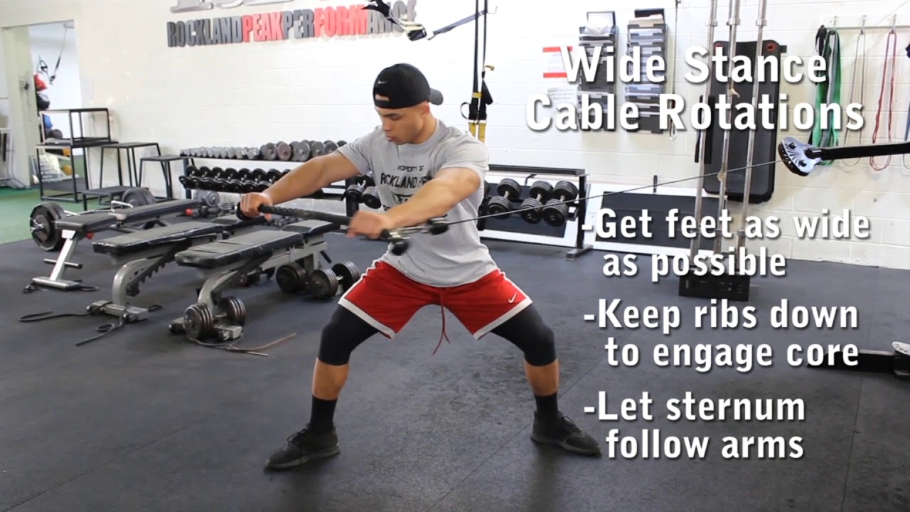 Wide Stance Cable Rotation - YouTube