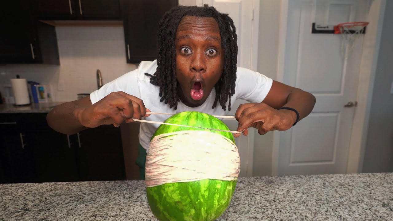 EXPLODING A WATERMELON WITH RUBBER BANDS! - YouTube