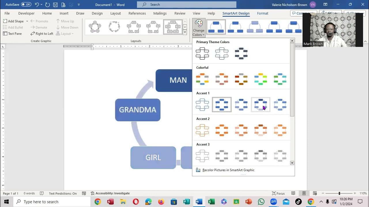 HOW TO USE SMARTART IN WORD - YouTube