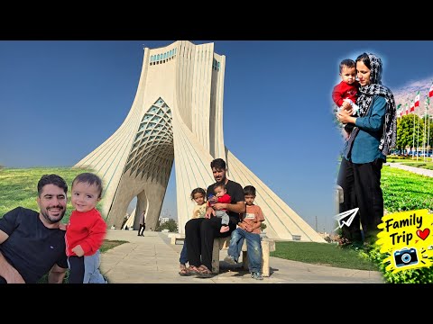 🌿 Rural Life Challenge: Sholiz Family Continues the Trip, Visits Azadi Tower & Stays in Karaj Villa 