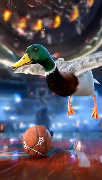 SLAM DUCK 🏀 #duck #basketball #dunk #aivideo #sora - YouTube