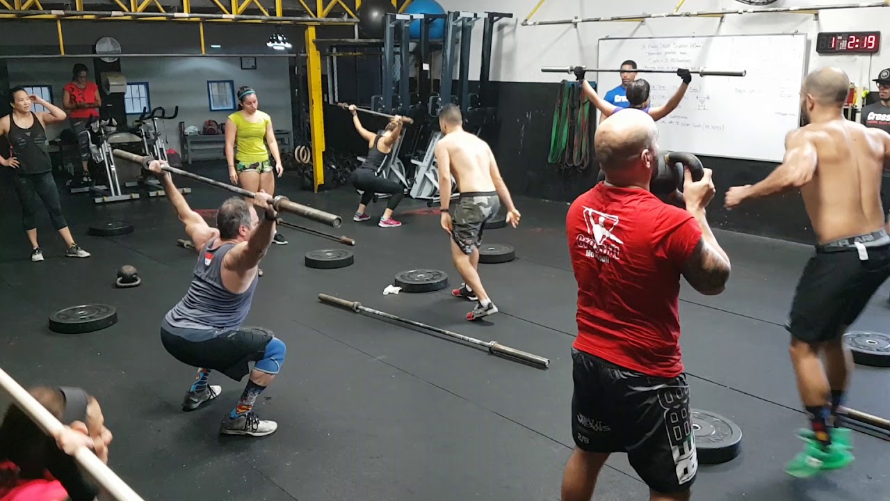 FT with7Minute TC 50 OHS & 50 Plate Burpees October 17, 2017 - YouTube
