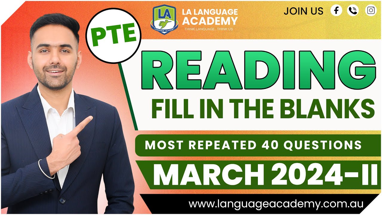 PTE Reading Fill in the Blanks | March 2024-II | Ream Exam Predictions ...