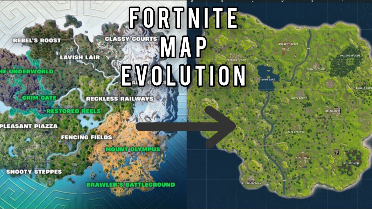 Fortnite Map Evolution *UPDATED* - YouTube