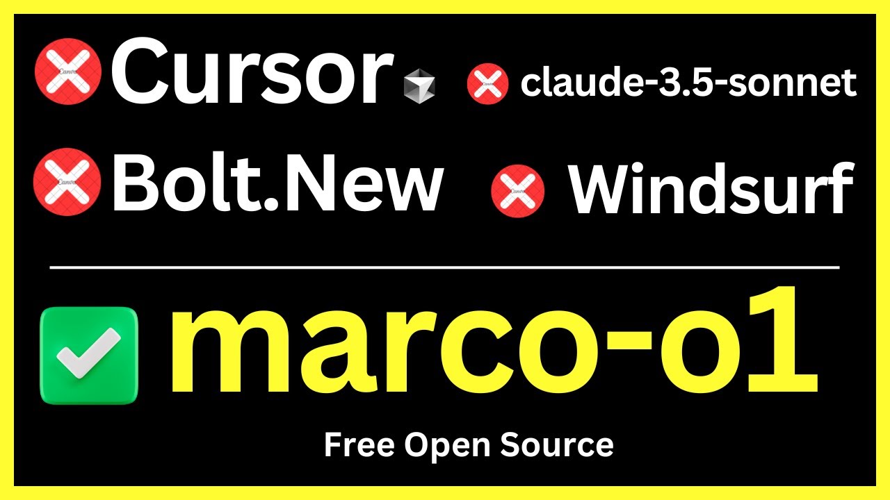 Marco-O1 : This New OPENSOURCE Model BEATS v0, Cursor, Bolt.New ...